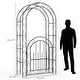 7 FT Elegant Garden Arch with Gate, Wedding Arbor for Climbing Roses ...