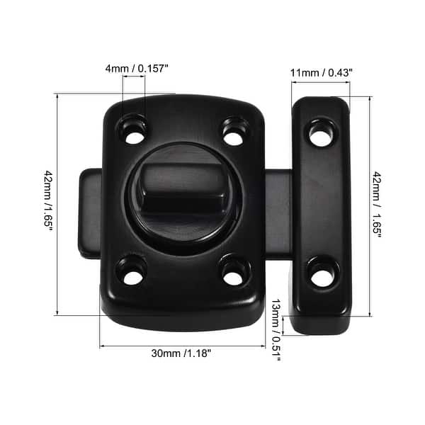 Rotate Bolt Latch, Zinc Alloy Gate Latches Door Slide Locks - Bed Bath ...