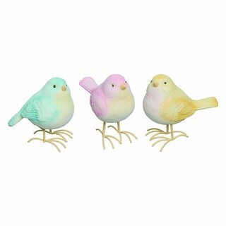 Transpac Small Resin Pastel Bird Set of 3 Spring Home Decorations - Bed ...