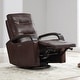 Spruce & Spring Regan Leather Power Recliner Swivel Glider Rocker with ...