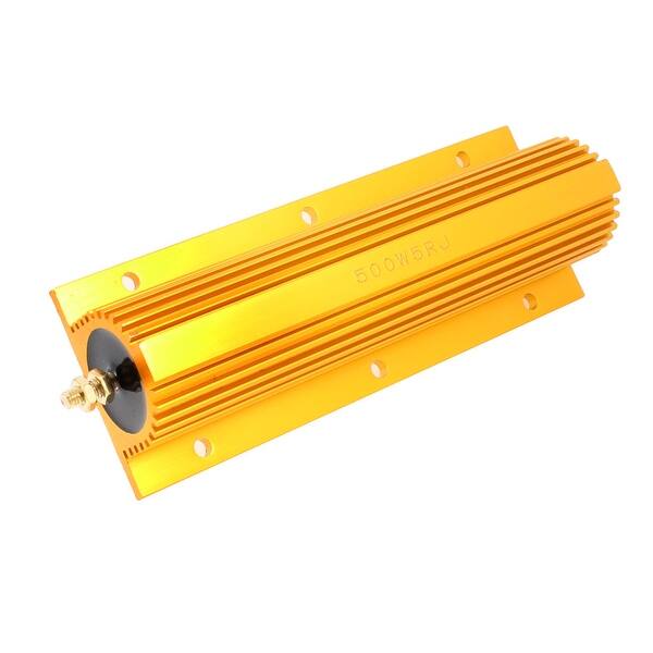 Gold Tone 5 Ohm 500W Resistance 5% Aluminum Shell Wire Wound Resistor ...