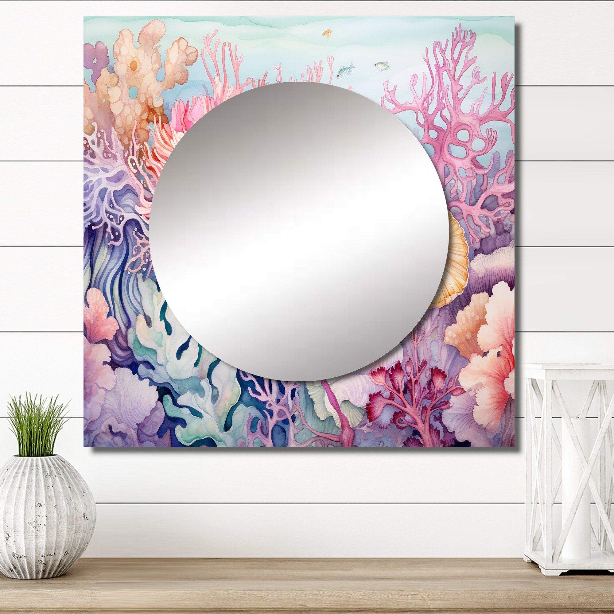 colourful mirror frame