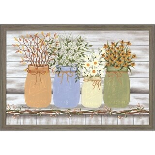 Lisa Kennedy 'Country Flowers' Framed Art - Bed Bath & Beyond - 35751081