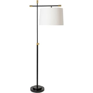 Babo Black and Gold Modern Floor Lamp - 62"H x 23"W x 17"D - Bed Bath ...