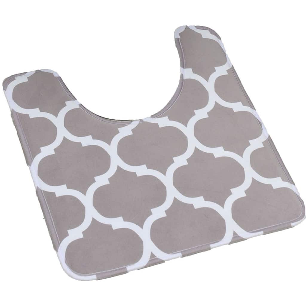 Contour Bath Rug Memory Foam Mat Escal Print Taupe 20"L x 18"W ...