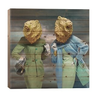 Singing Bears Print On Wood by Alain Magallon - Multi-Color - Bed Bath ...