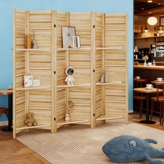 6 Panel Folding Room Divider Screen Privacy Screen Freestanding - Bed ...
