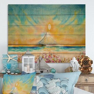 Designart 'Landscape Of Japan Mount Fuji II' Traditional Wood Wall Art ...