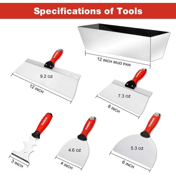 Drywall Hand Tool Kit Stainless Steel - Stainless Steel - Bed Bath ...