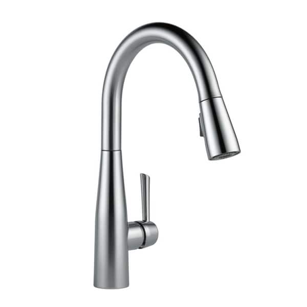 Delta 9113-AR-DST Essa Single Handle Pull-Down Kitchen Faucet, Arctic ...