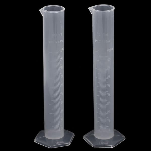 Lab Test 100ml Transparent Plastic Graduated Cylinder Measuring Cup ...