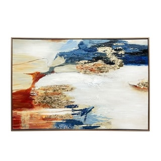 "Sienna Twilight" Abstract Hand Painted Floating Framed Wall Art Print ...