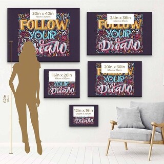 Multi Follow Your Dream Wall Art Canvas 8298 - Bed Bath & Beyond - 39944615