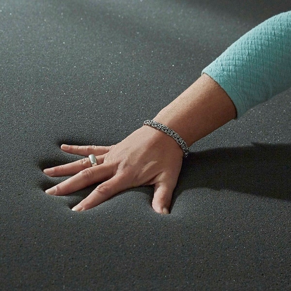 Slumber Solutions Active 3-inch Big Bump Charcoal Memory Foam Topper ...