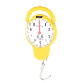 Unique Bargains Yellow Handheld Portable Balance Spring Scale 10Kg ...