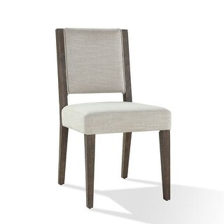 19 Inch Rubberwood Dining Chair, Fabric Back and Seat, Set of 2 - 23 L ...
