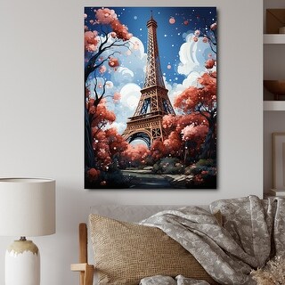 Designart "Paris In Spring Bloom I" City Paris Wall Decor - Bed Bath ...