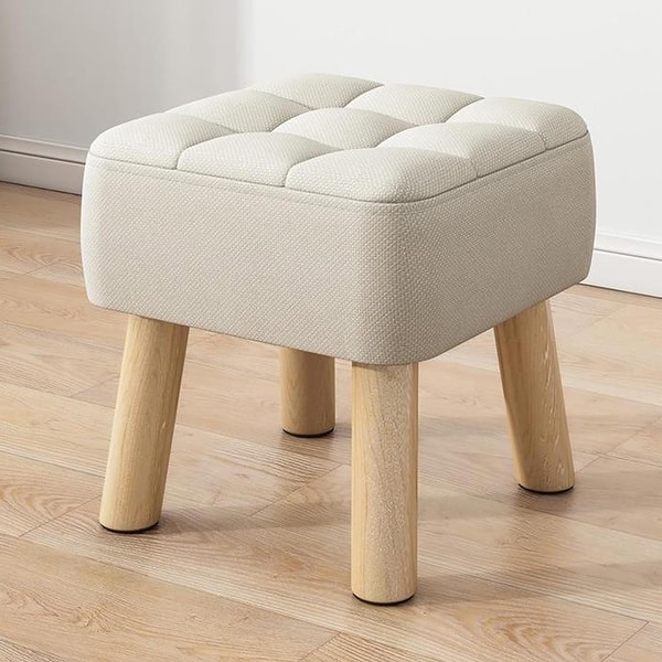 small solid wood stool