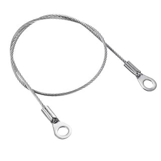 4Pcs Stainless Steel Lanyard Cable 1.5mmx30cm Eyelets Ended Security ...