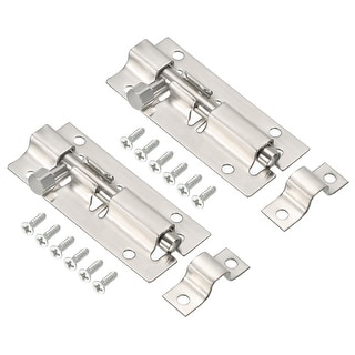 2Pcs Door Barrel Bolt Latch 2.5 Inch Stainless Steel Security Latch ...