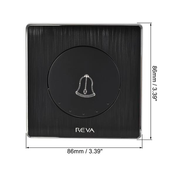 Doorbell Push Button Switch Black AC 250V 16A PC Panel Brushed ...