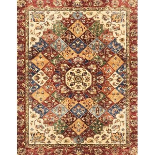 Ahgly Company Machine Washable Abstract Fire Brick Red Area Rugs - Bed ...