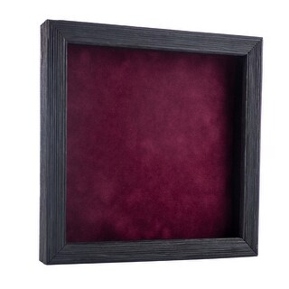 12x12 Shadow Box Frame Barnwood Black Wood | 1" Usable Display Depth ...