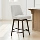 Hazel Upholstered Counter Height Swivel Barstool with Back - Bed Bath ...