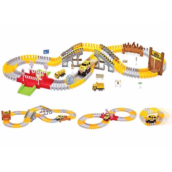 Magical Construction Site Twisting Race Car Track Set - Flexible ...