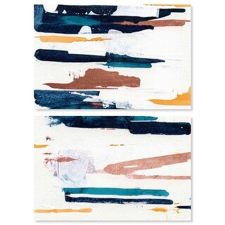 Oliver Gal 'Modern Colorful Brush Strokes' Canvas Art Print - Bed Bath ...
