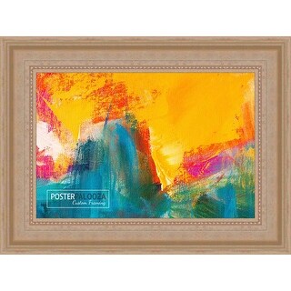 36x18 Traditional Silver Complete Wood Picture Frame with UV Acrylic ...