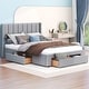 Queen/Full Size Upholstered Platform Bed with One Large Drawer in the ...