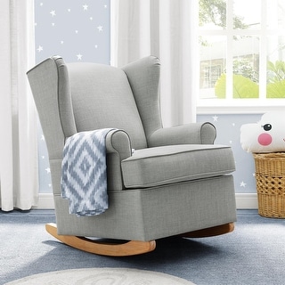 Brennan Tall Wingback Convertible Rocker Chair, Gray - Bed Bath ...