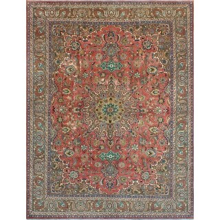 Fine Vintage Distressed Birkey Rust/Brown Rug - 9'5" x 12'7" - Bed Bath ...