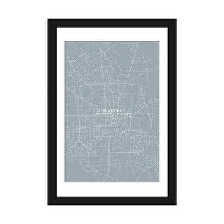 iCanvas "Houston City Map Simple Color" by WallDecorAddict - Bed Bath ...