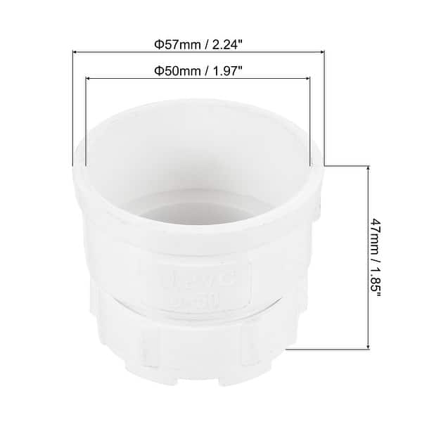 6.3" PVC Pipe End Cap Fitting, Furniture Grade Plug Coupling Socket ...