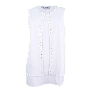 Kasper Women's Split-Front Studded Shell Top - Bed Bath & Beyond - 41232075