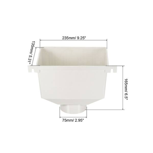 PVC Siphon Drain Straight Insert Floor Grid Cover Strainer White - Bed ...