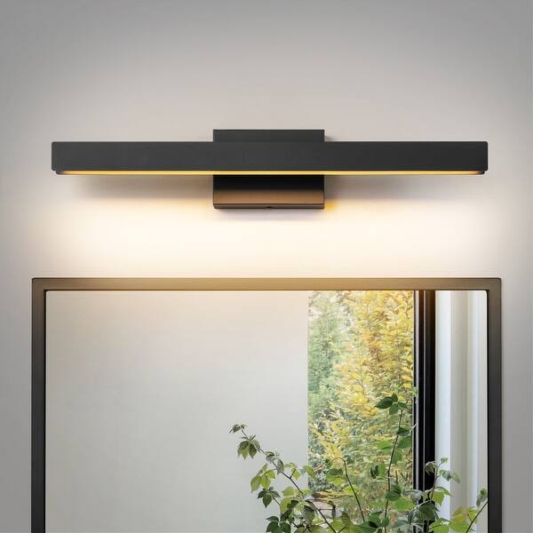 Rennnsan 1-Light Modern Linear Black Bathroom Vanity Light Color ...