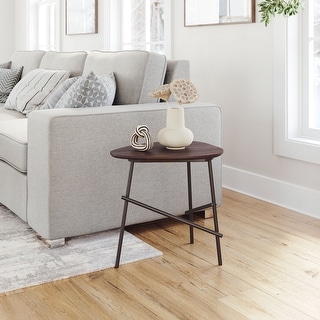 Ireland Side Table Dark Brown & Black - 20.9" W x 15.4" D x 21.3" H ...