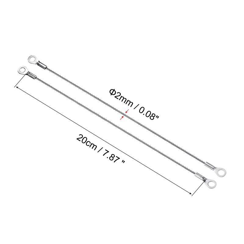 Stainless Steel Lanyard Cable Eyelets Ended Security Wire Ropes ...