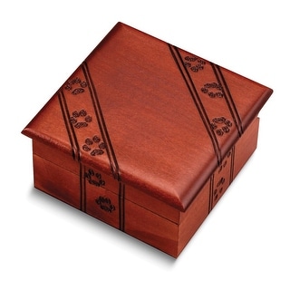 Curata Paw Prints Carved Handcrafted Keepsake Wooden Box - Bed Bath ...