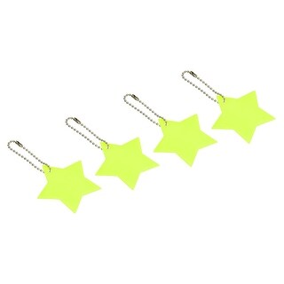 4pcs Safety Reflector Star Pendant Reflective Gear Keychain - Bed Bath ...