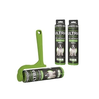 Evercare Ultra Sticky Pet Mega Lint Roller Value Pack with Lint Roller ...