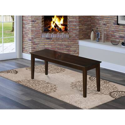 East West Furniture X-Style Modern Dining Room Bench with Wooden Seat ...