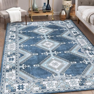 8x10 Area Rugs Machine Washable Boho Rug Vintage Rugs - 8 x 10 Feet ...