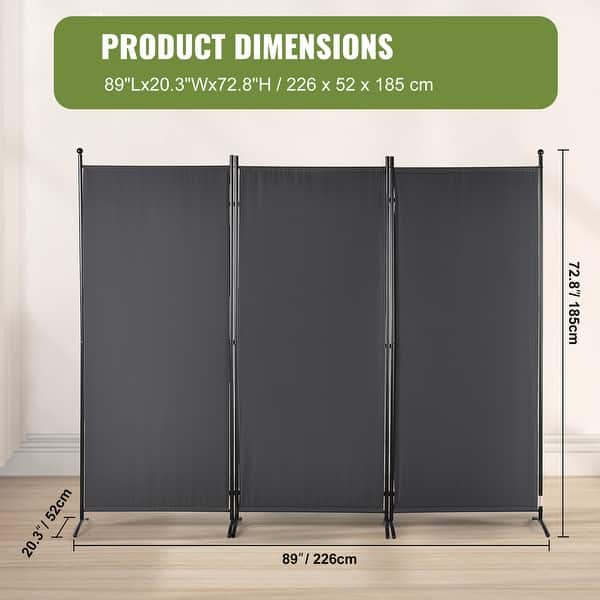 VEVOR Room Divider Folding Privacy Screens Divider Stand - Bed Bath ...