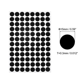 15mm Dia PVC Self Adhesive Screw Hole Cover Stickers 4 Sheet/384pcs ...