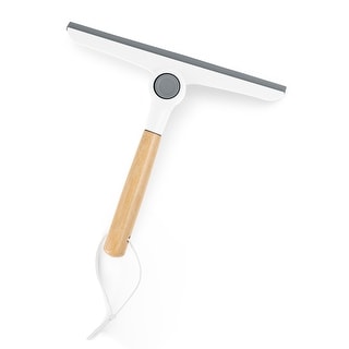 Zadro Multi-Use Folding Squeegee w/ Bamboo Handle & Silicone Hang Loop ...