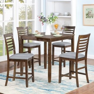 Wooden Dining Square Table 4 Person Table,for Small Space - 34.5"Lx34.5 ...